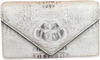 Generic Sac cabas pour femme en cuir dalligator exotique, petite pochette blanche, sac &agrave; main en cuir de crocodile v&eacute;ritable, sac bandouli&egrave;re simple