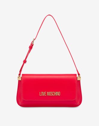 Love Moschino Sac épaule plat Lettering Logo - Rouge