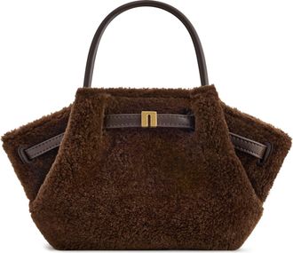 JW PEI Hana Mini Damen Tragetasche - Wildlederimitat Dunkelbraun