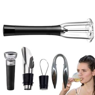 Generic Kit décapsuleur de vin 2024 avec pompe à air, tire-bouchon, bouchon de bouteille, scelleur sous vide, coupeur, bec verseur, accessoire de vin réutilis