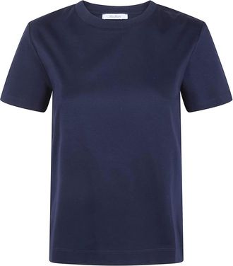Max Mara Femme, Tops, Bleu, Taille: 36 FR Mxpdonata T-shirt classique en coton avec petit logo