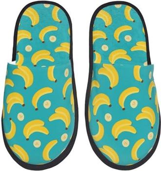 Generic Pantoufles Unisexes Banane Mignonne Bleu Glacier Chaussons Femme Antidérapantes Automne Hiver Chaude Pantoufles, Pour Femmes, Intérieur Extérieur, Hom