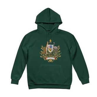 Generic Sweatshirts &Agrave; Capuche Hommes Doublure Polaire Imprim&eacute; Graphique Australie Embl&egrave;me National Pull Hoodie Hauts Streetwear Vintage Pull De D&eacute;tente Athlei