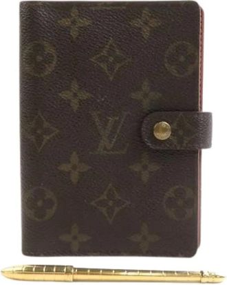 Louis Vuitton unisex, Pre-owned, Brun, Taille: ONE Size Portefeuille Home-Office en Toile Pre-owned