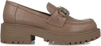 Menbur Femme, Chaussures, Brun, Taille: 40 EU Mocassino in pelle fibbia strass sulla monta