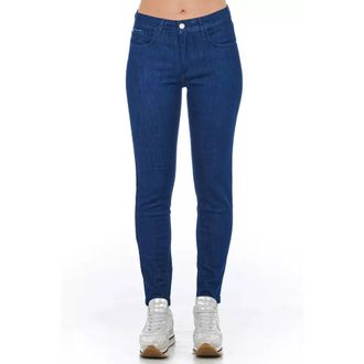 Frankie Morello Modische und vielseitige blaue Jeans f&uuml;r Frauen - - Jeans - Damen - Blau - W30
