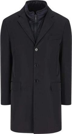 Fay Homme, Manteaux, Bleu, Taille: M Manteau Bleu Double Gabardine Extensible