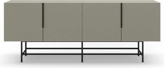 DRAWER Buffet 4 portes en bois et métal L200cm - Vert amande - Vintara