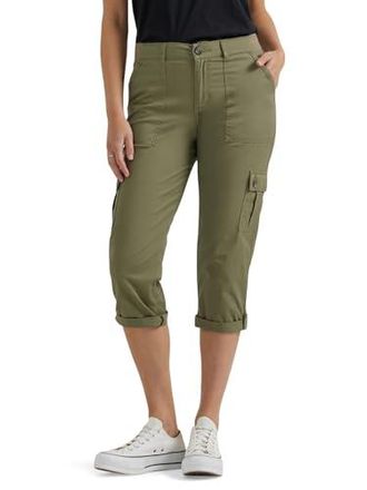 Lee Ultra Lux Comfort with Flex-to-go Cargo Capri Pant Pantalons, Vert foncé, 42 Femme