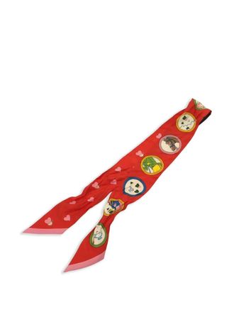 Hermès foulard Twilly (années 2000) - Rouge