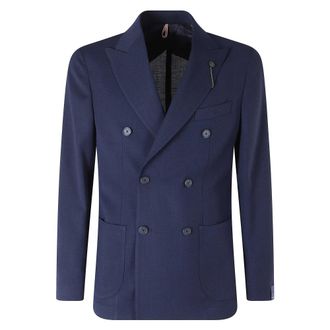Santaniello Homme, Vestes, Bleu, Taille: M Blazer in Opsak Doppiopetto