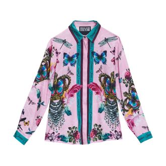 Versace Jeans Couture Femme, Blouses et Chemises, Multicolore, Taille: 40 FR Camicia Twill Cabinet