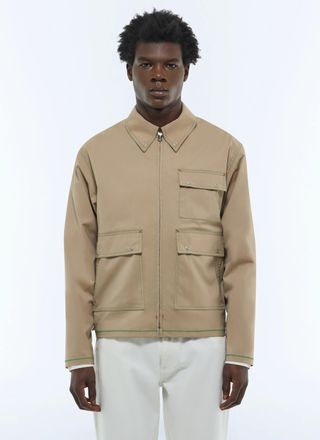 Fursac Blouson en toile de laine m&eacute;lang&eacute;e - Taille XL - Homme