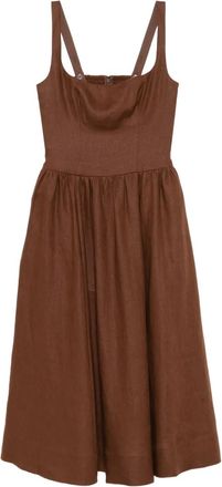 Reformation robe Janu - Marron