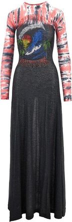 Balenciaga Extreme Tie Dye jersey long dress Woman S