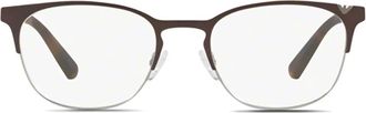 Emporio Armani lunettes de vue à monture rectangulaire - Marron