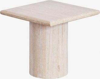 Sklum Sklum - Table de nuit carrée en travertin de Lausanne 40 x 40 cm