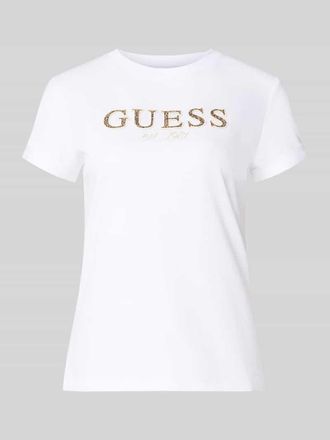 Guess Regular Fit T-Shirt aus reiner Baumwolle mit Logo-Applikation