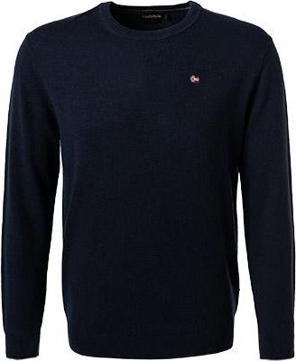 Napapijri Herren Pullover blau Wolle unifarben