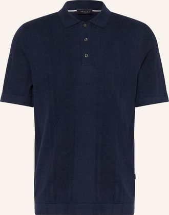 Maerz Maerz Muenchen Strick-Poloshirt Mit Leinen blau