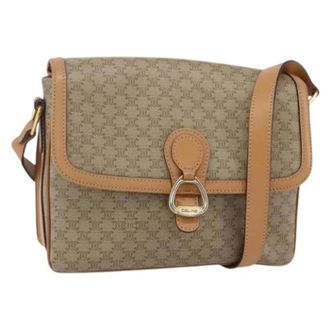 Celine Sac bandouli&egrave;re en toile Pre-owned - Femme - Pre-owned - Beige - Taille: ONE Size