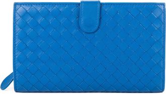 Bottega Veneta Crossbody Bags - Intrecciato Wallet - Gr. unisize - in Blau - f&uuml;r Damen