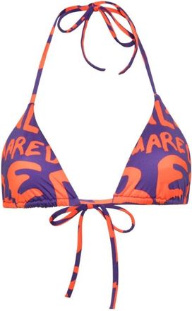 Dsquared2 Femme, Maillots de bain, Multicolore, Taille: 40 FR Haut de bikini &agrave; logo imprim&eacute;