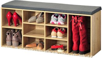 KESPER Schuhschrank mit Sitzkissen, Holzschuhschrank, Schuhregal, Eichedekor, fsc