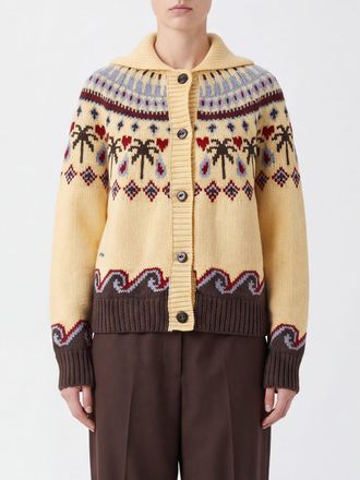 Alanui Cardigan en laine vierge jacquard &agrave; encolure en V et boutons