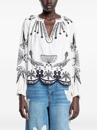 Sea New York blouse &agrave; col v - Blanc