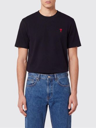 Ami T-shirt &agrave; col rond en coton biologique avec broderie Ami de Coeur