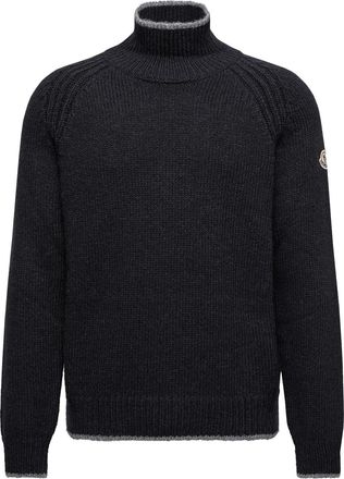 Moncler Moncler Alpaca & Wool Blend Turtleneck Jumper, Men, Black, Size: L
