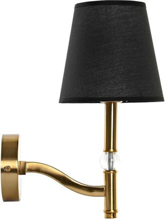 DKD Home Decor Applique murale métal doré et abat-jour noir 15x23x31cm