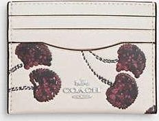 Coach Schmales Kartenetui Mit Ausweisfach Und Kirschprint