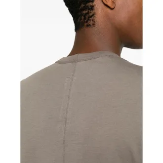 Rick Owens Mens T-Shirt Level Grey Cotton T-Shirts And Polos