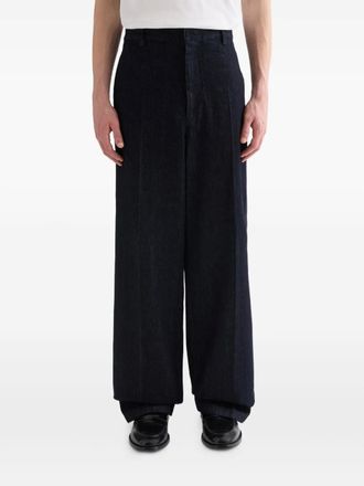 Jil Sander Hose mit Gürtel - Blau