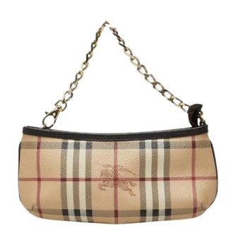 Burberry Pre-owned Nova Check Shadow Horse PVC Pouch - - Pre-owned - Damen - Beige - ONE SIZE