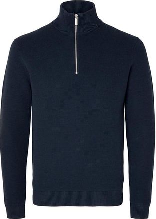 Selected SELETED HOMME Herren Slhdane Knit Structure Half Zip Noos Strickpullover, Sky Captain, XL EU