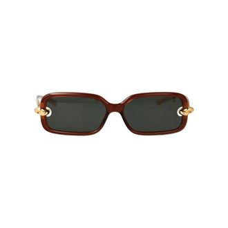 Bottega Veneta Rechteckige Sonnenbrille - - Accessories - Damen - Braun - 56 MM