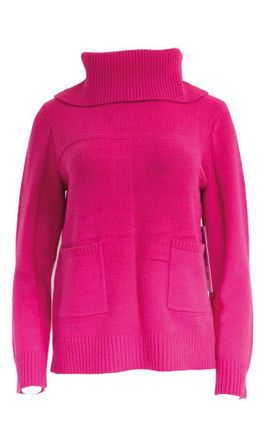 Passioni Rollkragenpullover in kr&auml;ftigem Fuchsia-Rosa