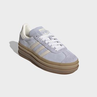 adidas Sneaker ADIDAS ORIGINALS GAZELLE BOLD, Damen, Gr. 38,5, crystal sky, chalk pearl, ice gold metallic, Leder, Schuhe Sneaker, Topseller