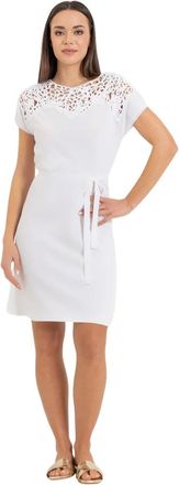 Kocca Femme, Robes, Blanc, Taille: 44 FR &Eacute;l&eacute;gante Robe Slim Au-Dessus Du Genou