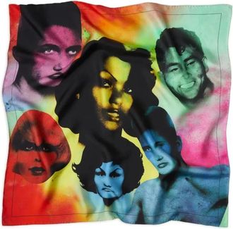 Versace Femme, Accessoires, Multicolore, Taille: ONE Size Foulard 70x70 Silk Twill The Party