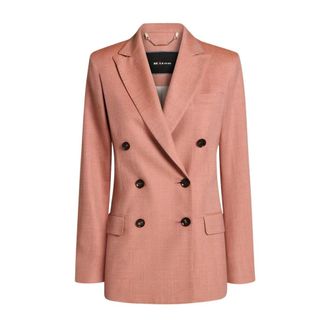 Kiton Double-Breasted Coats - - Coats - Damen - Rosa - S