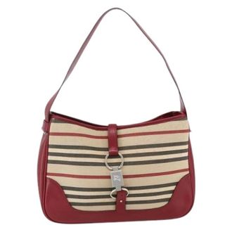 Burberry Sac bandouli&egrave;re en toile Pre-owned - Femme - Pre-owned - Beige - Taille: ONE Size