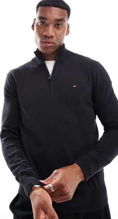 Tommy Hilfiger Essential - Pull à demi-fermeture éclair - Noir