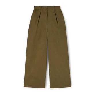 Motivi Poplin Palazzo Hose - - Trousers - Damen - Gr&uuml;n - 2XS