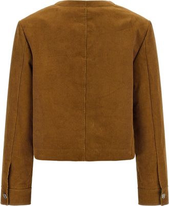 Tory Burch Pure Cotton Corduroy Blazer - Brown