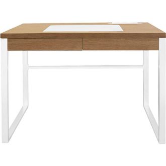 The Home Deco Factory The Home Deco Factory - Bureau industriel en bois et m&eacute;tal avec tiroir