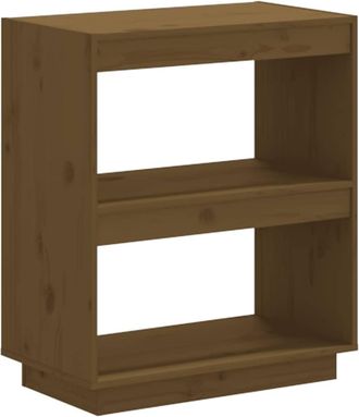 Generic Massivholz Kiefer B&uuml;cherregal, Regal, Standregal, Aktenregal, B&uuml;roregal, Raumtrenner Aufbewahrung f&uuml;r Wohnzimmer(Nat&uuml;rlich 40x35x71cm) (Honigbraun 53)